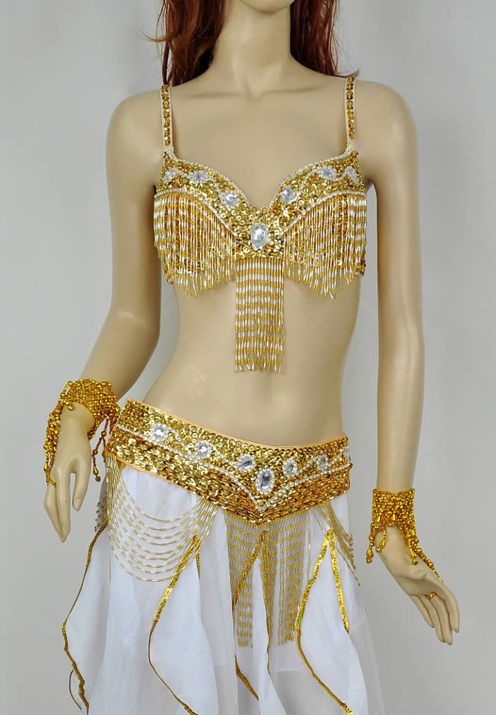 Belly Dance【bra Belt】 Beaded Set Outfit Optional Skirt Sexy Samba