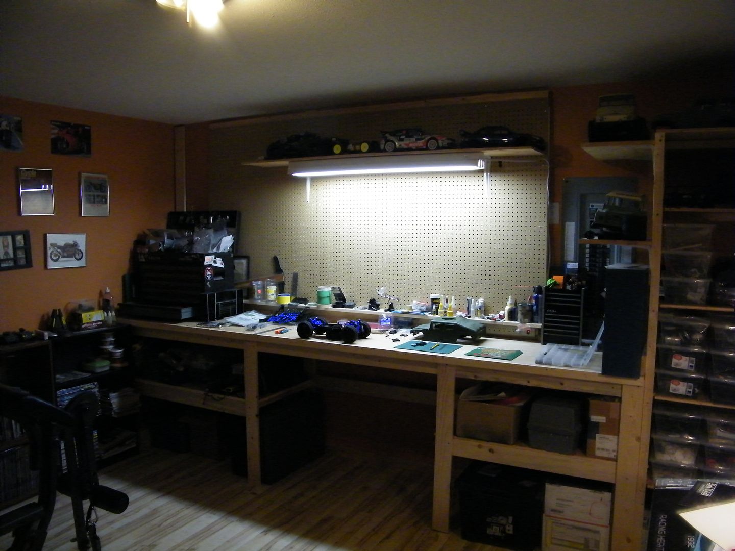 My new and improved basement man cave/hobby room. | Scale Builder's Guild